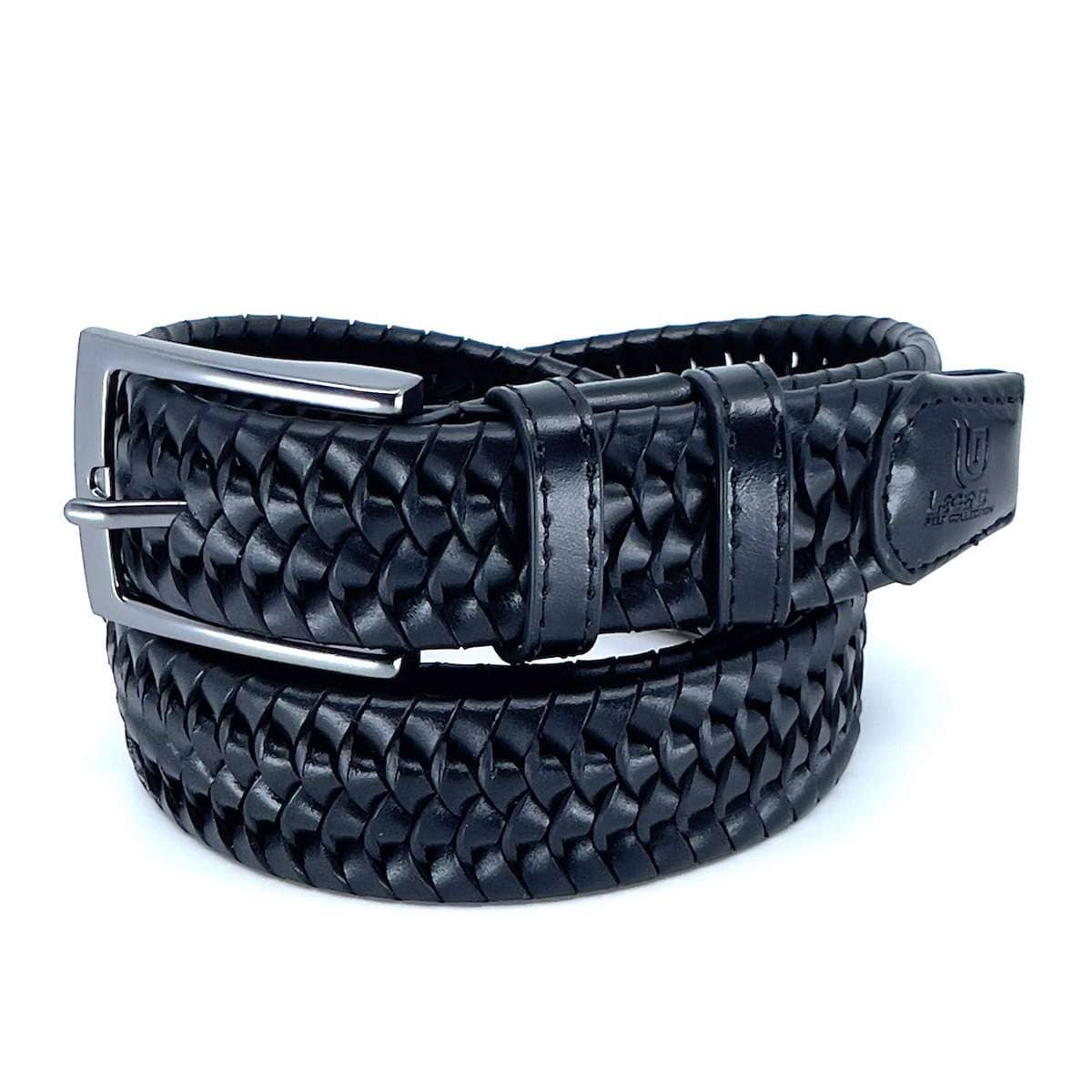 LEGEND ACCESSORIES ΑΝΔΡΙΚΗ ΔΕΡΜΑΤΙΝΗ ΕΛΑΣΤΙΚΗ ΜΑΥΡΗ ΖΩΝΗ LGD-35-21 ...